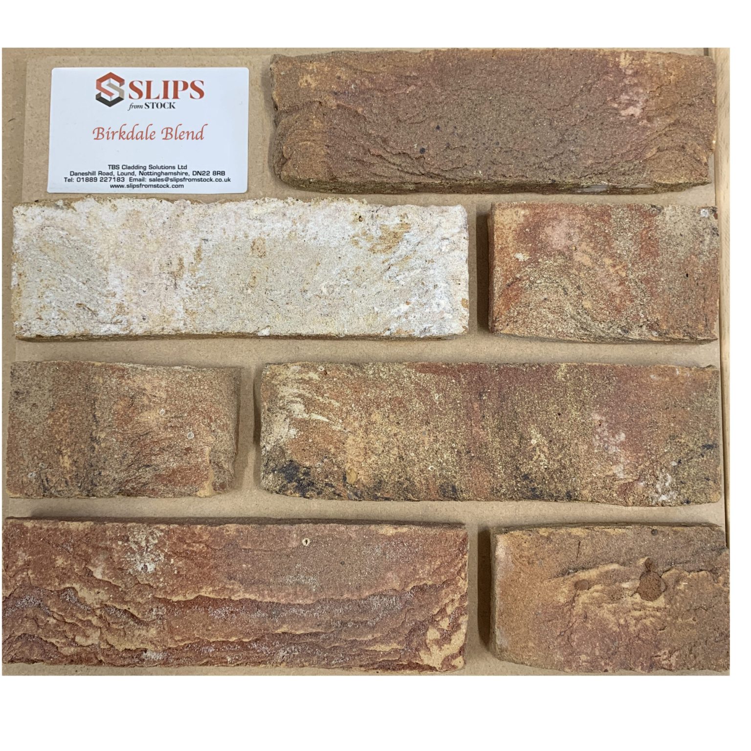 Brick Slips | Birkdale Blend Sample | Red | Slips From Stock