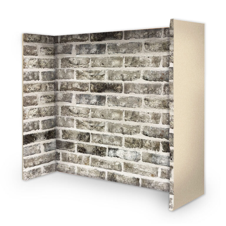 Fireplace Brick Panels | Iced Grey | Slips From Stock